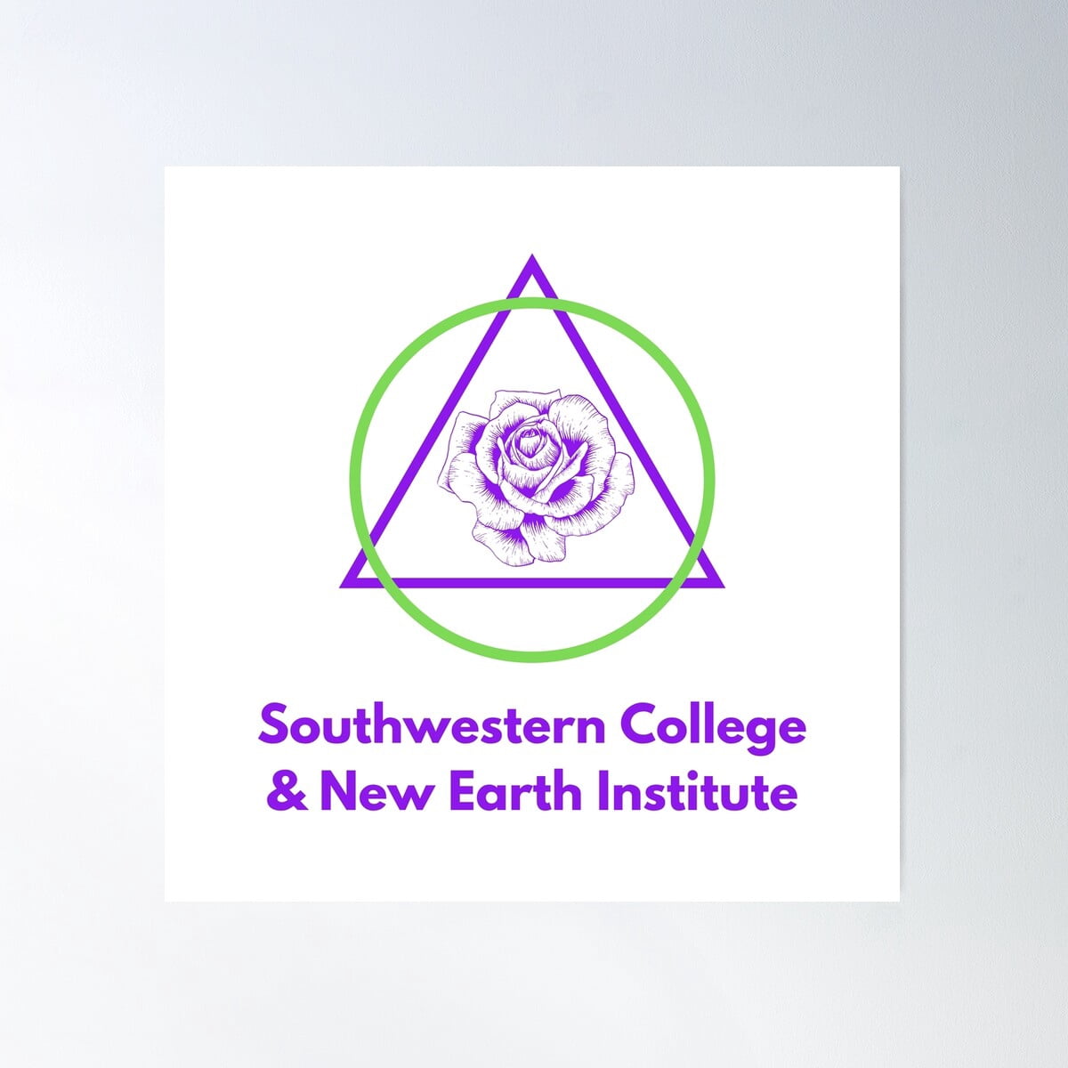 Southwestern College & New Earth Institute Logo Poster Wall Art, Modern ...