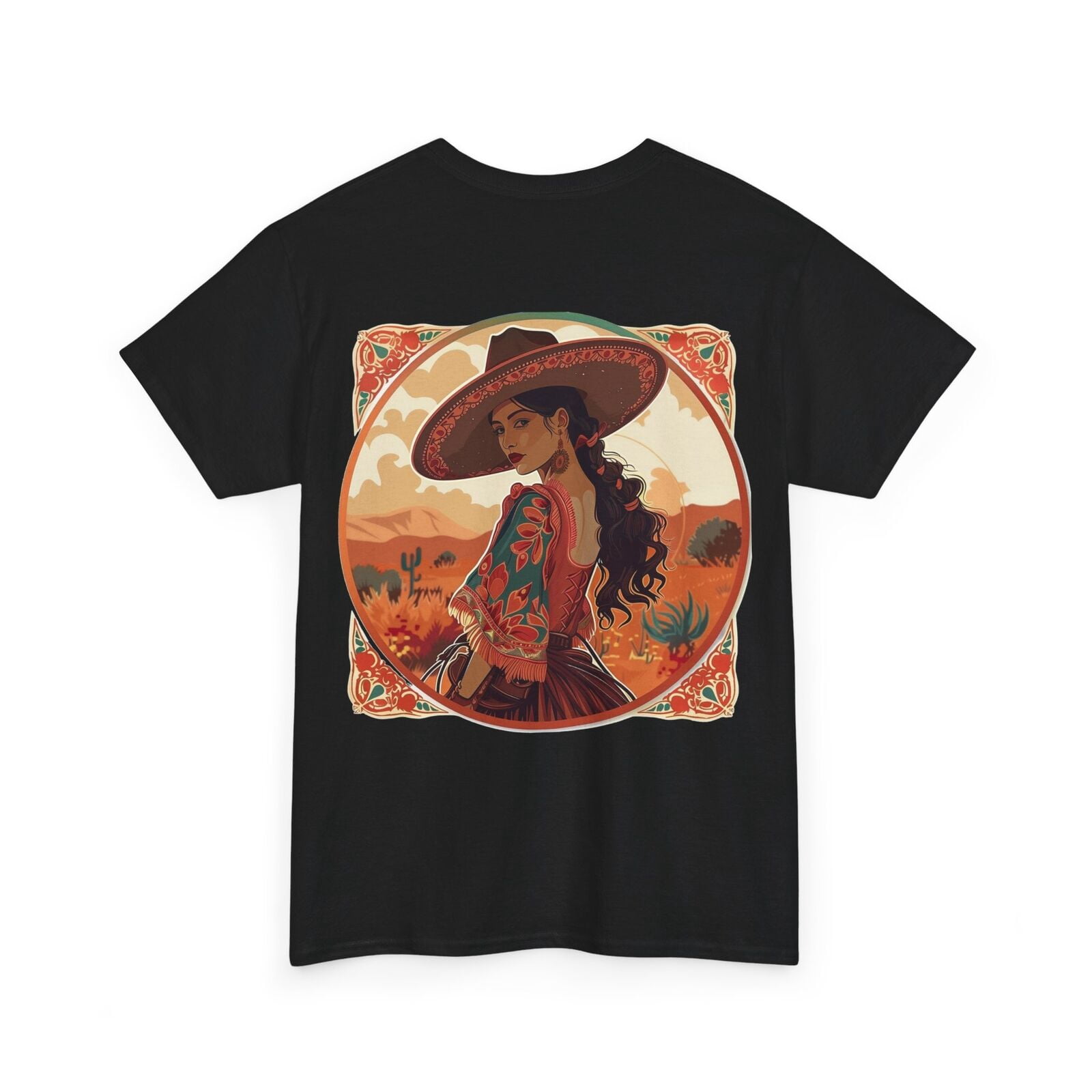 Southwestern Cowgirl T-Shirt - Vibrant Desert Landscape Tee Western ...