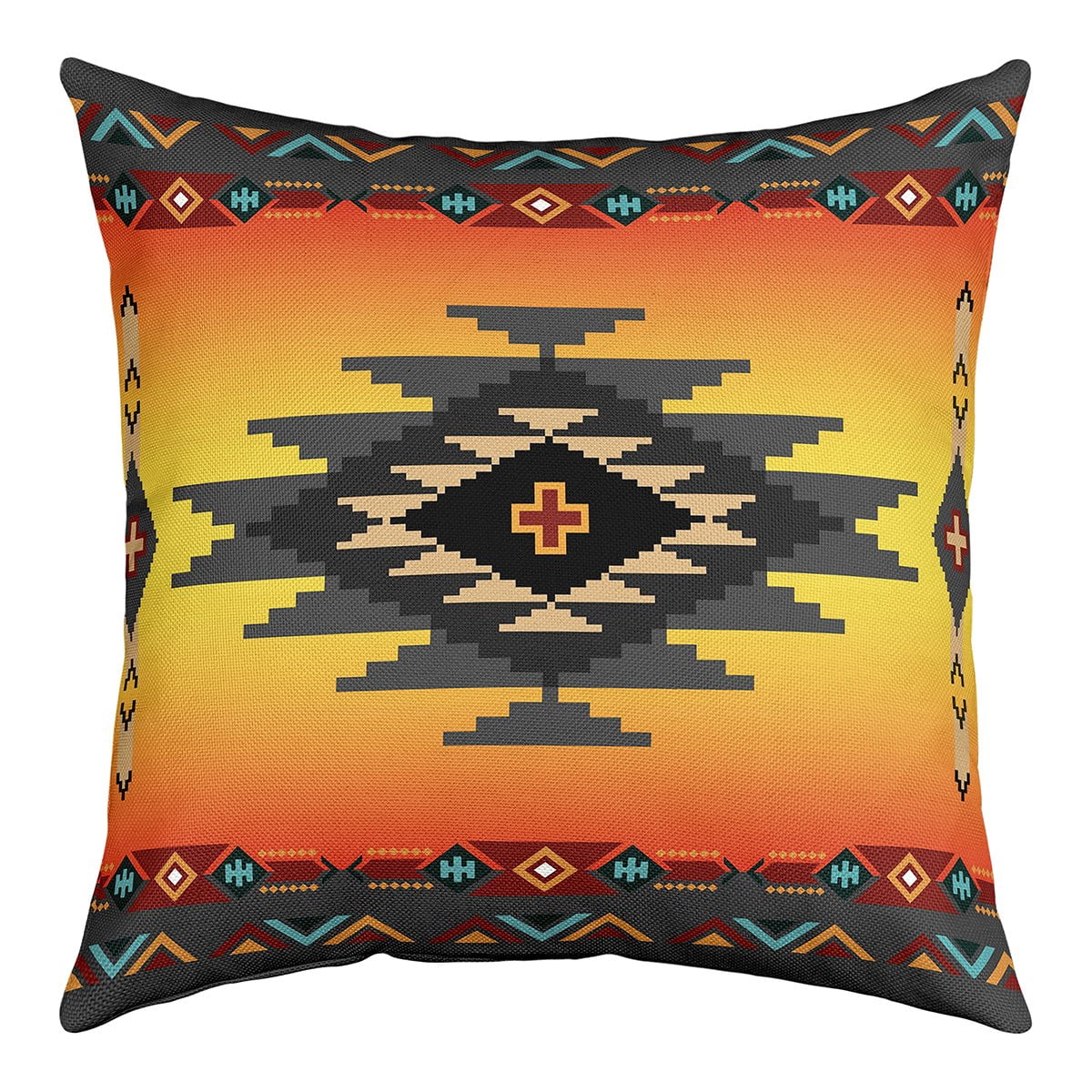 Southwestern Cushion Cover 20x20 inch Bohemian Geometric Throw Pillow ...