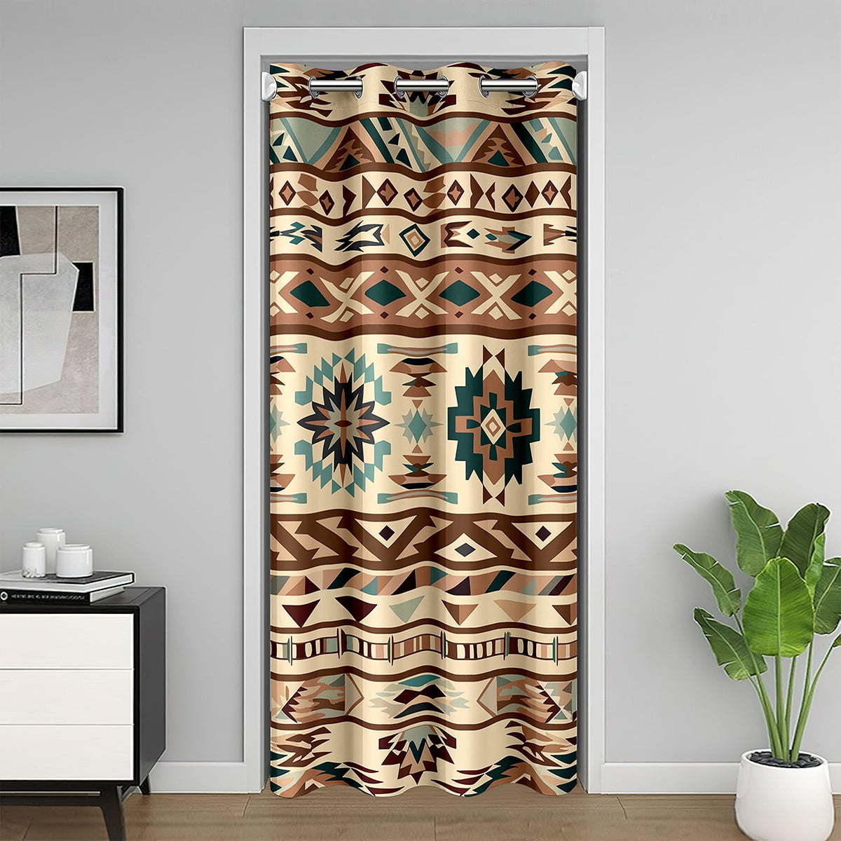 Southwestern Door Drape 84" x 52",Western Boho Aztec Room Divider ...