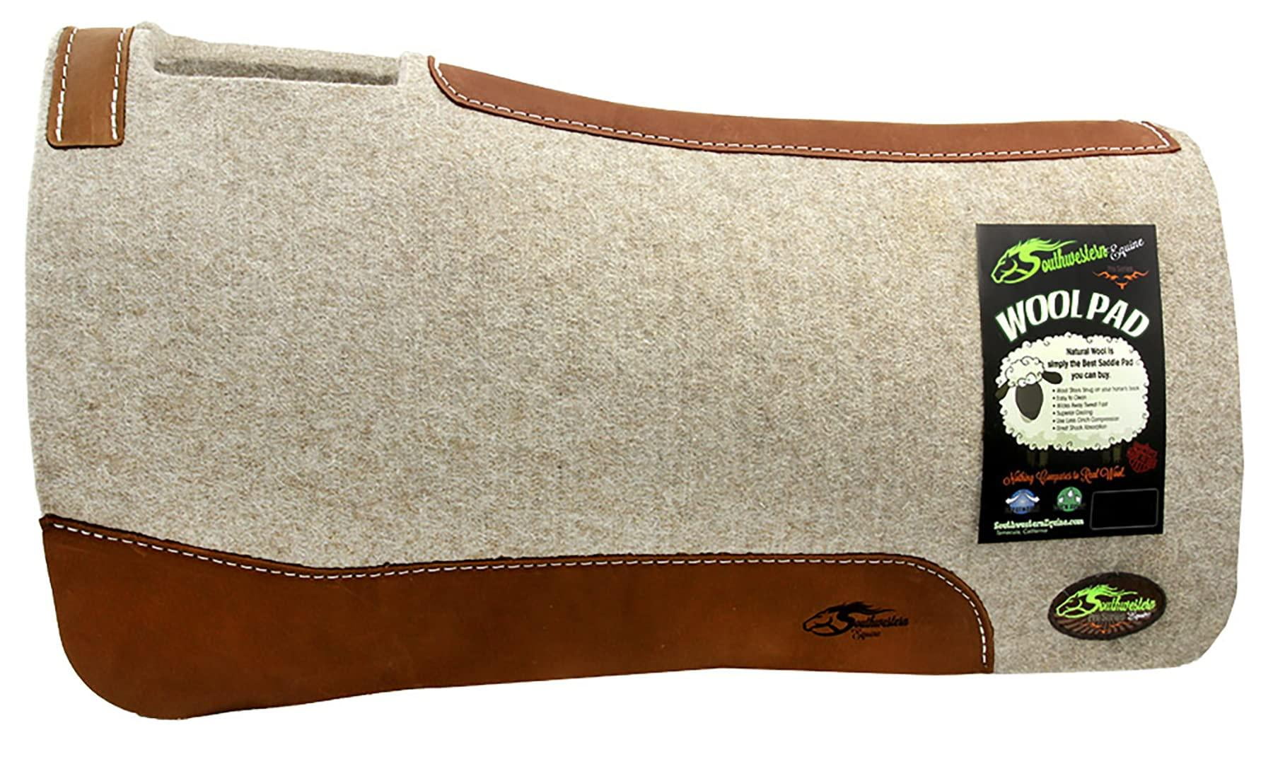 Southwestern Equine Horse Saddle Pad, The Montana 100% Extra Fine Wool ...