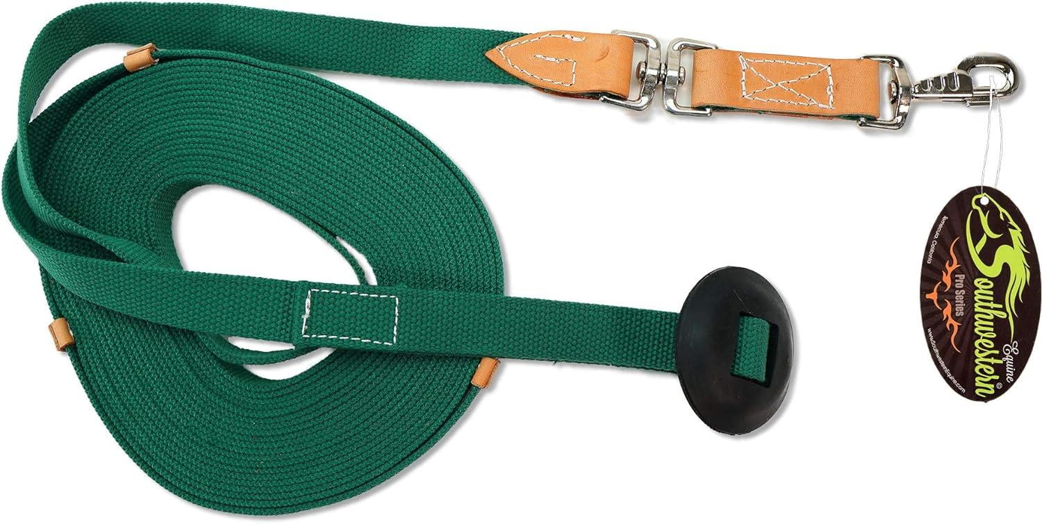 Southwestern Equine Lunge Line for Horses, Cotton Lunge Line with Bolt ...