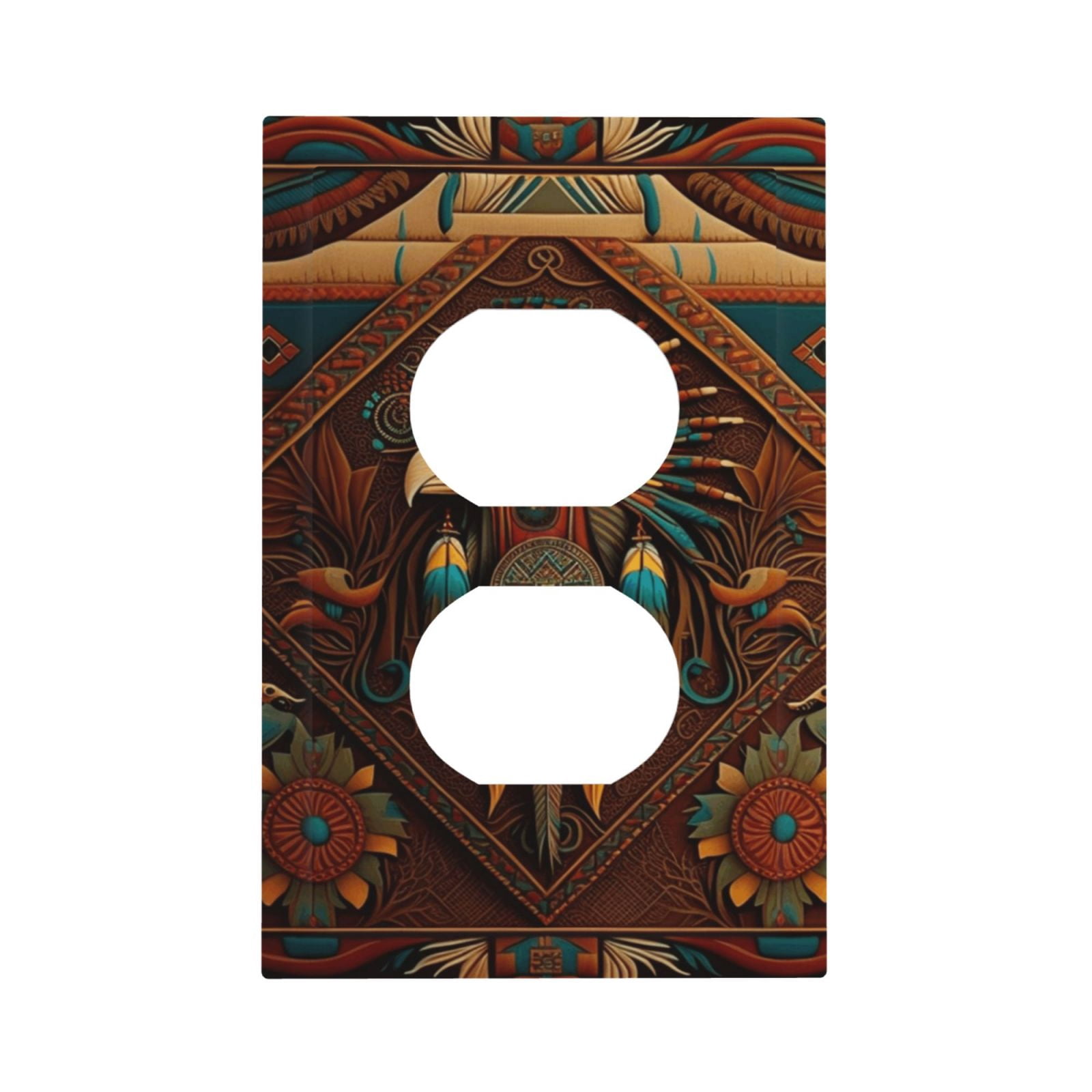 Southwestern Ethnic Art Native Duplex Wall Plate 1 Gang Decorative ...