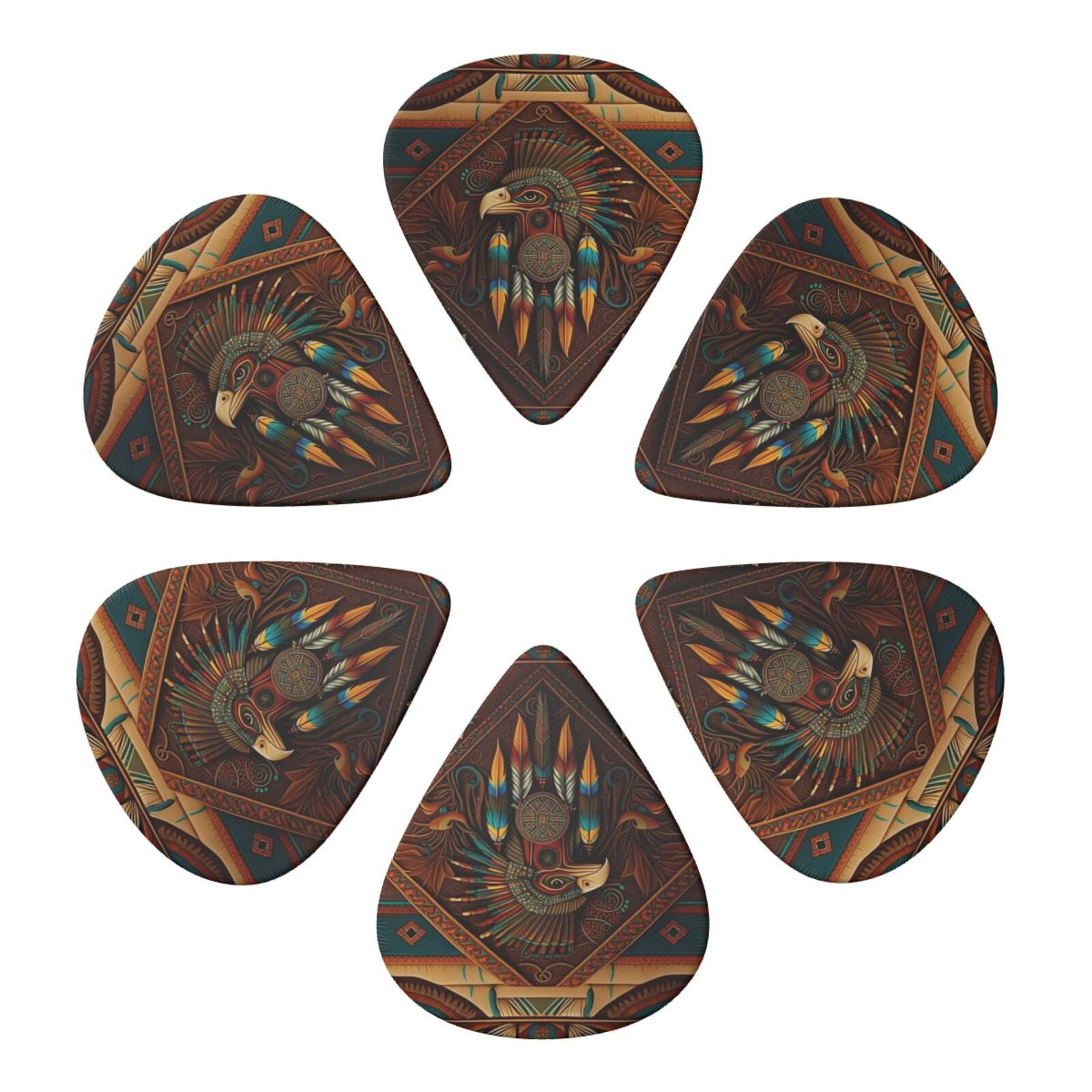 Southwestern Ethnic Art Native Guitar Pick 6 Pack for Bass Acoustic ...