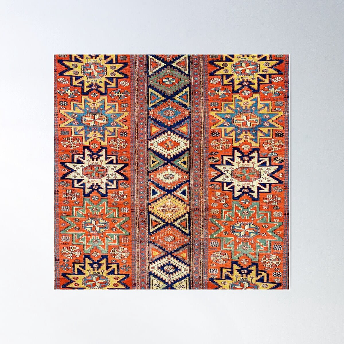 Southwestern Farmhouse Iii // 19Th Century Colorful Red Yellow Blue ...