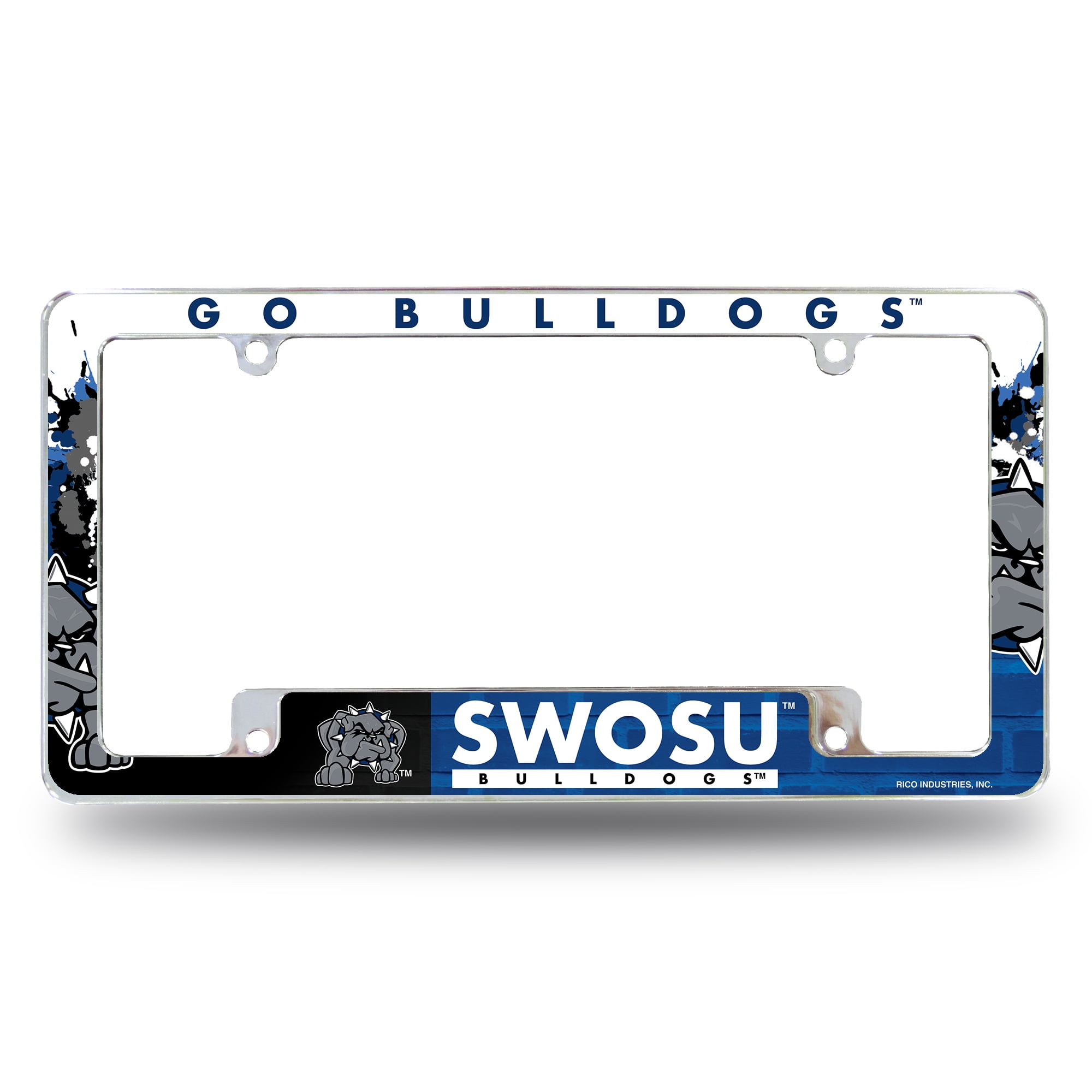 Southwestern Oklahoma State Bulldogs Primary 12" x 6" Chrome All Over ...