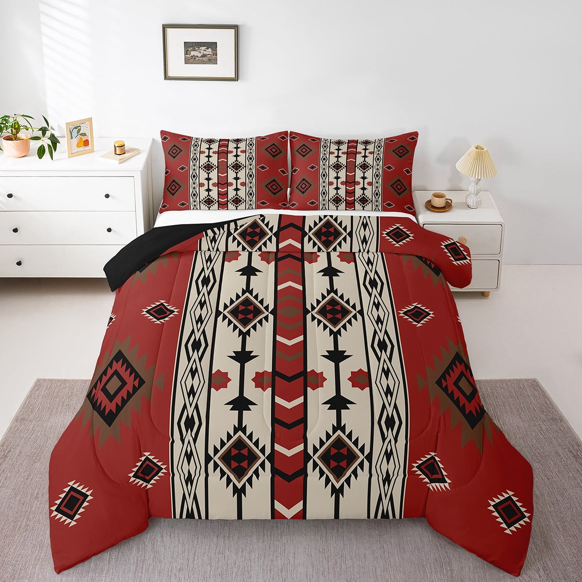 Southwestern Quilt Bedding Western Aztec Comforter Set Bohemian Bedding ...