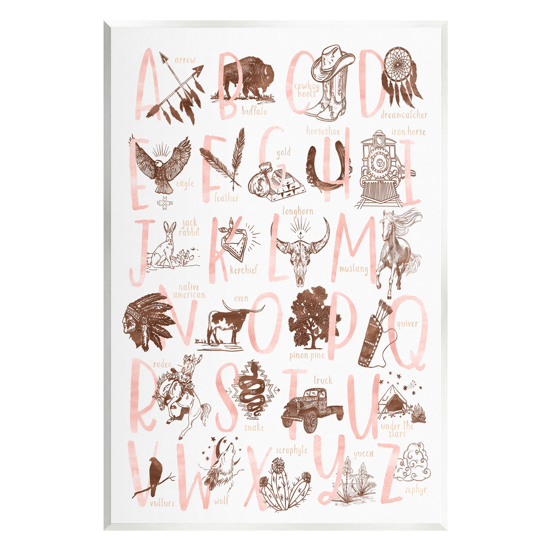 Southwestern Style Alphabet Learning Animals & Insects Graphic Art ...