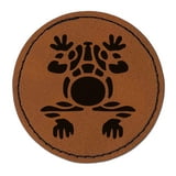 Southwestern Style Tribal Frog Toad 2.5" Faux Leather Round Engraved ...