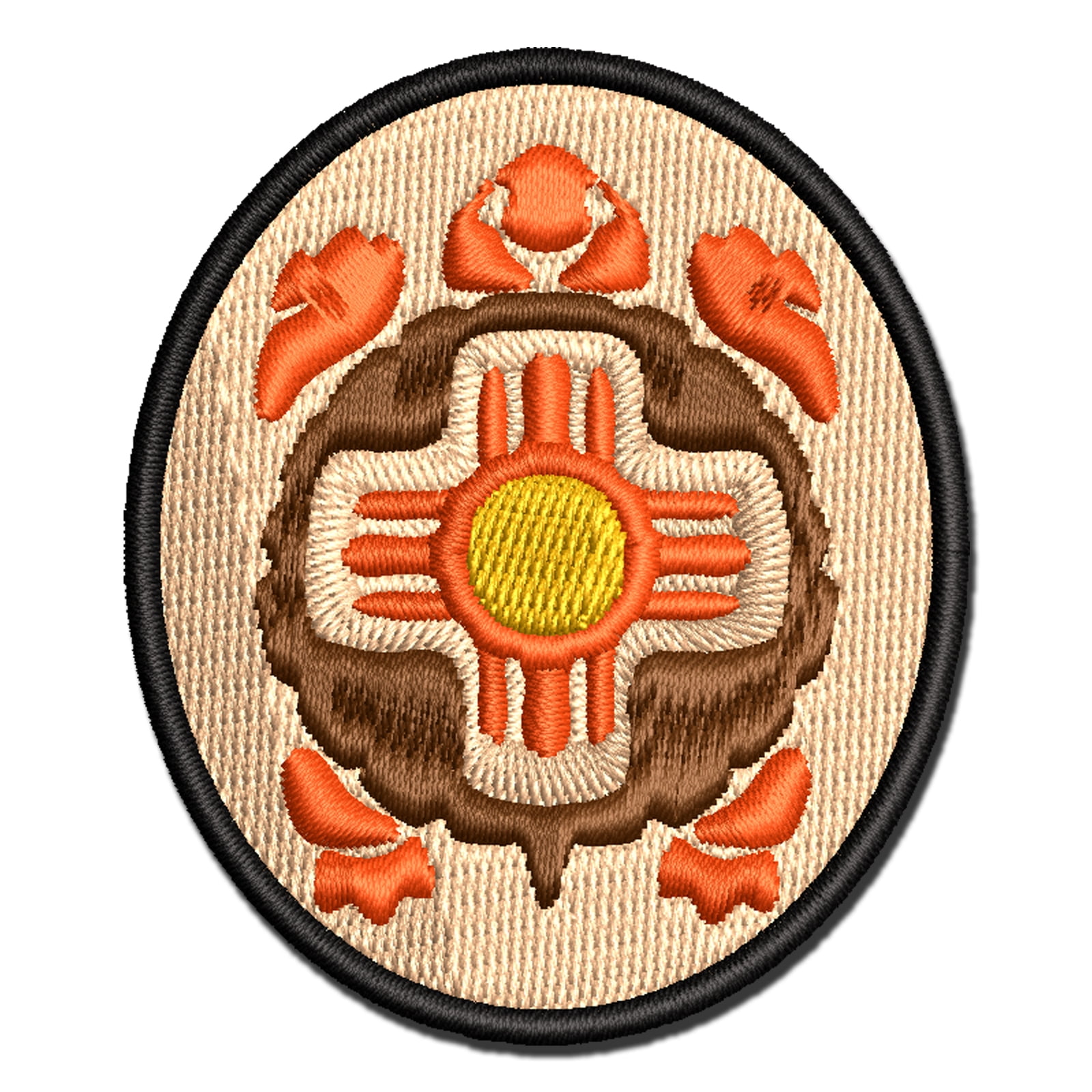 Southwestern Style Tribal Turtle Tortoise Terrapin Applique Multi-Color ...