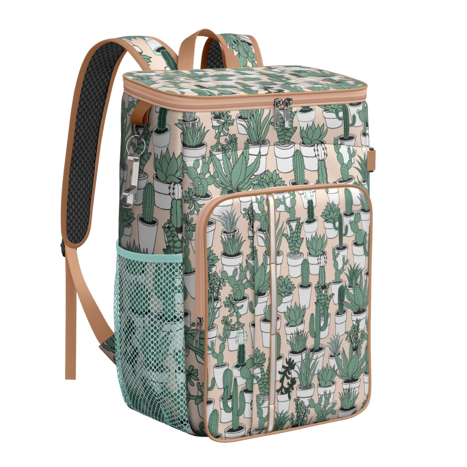 Southwestern Succulent Cooler Backpack - 20L Insulated Soft Cooler Bag ...