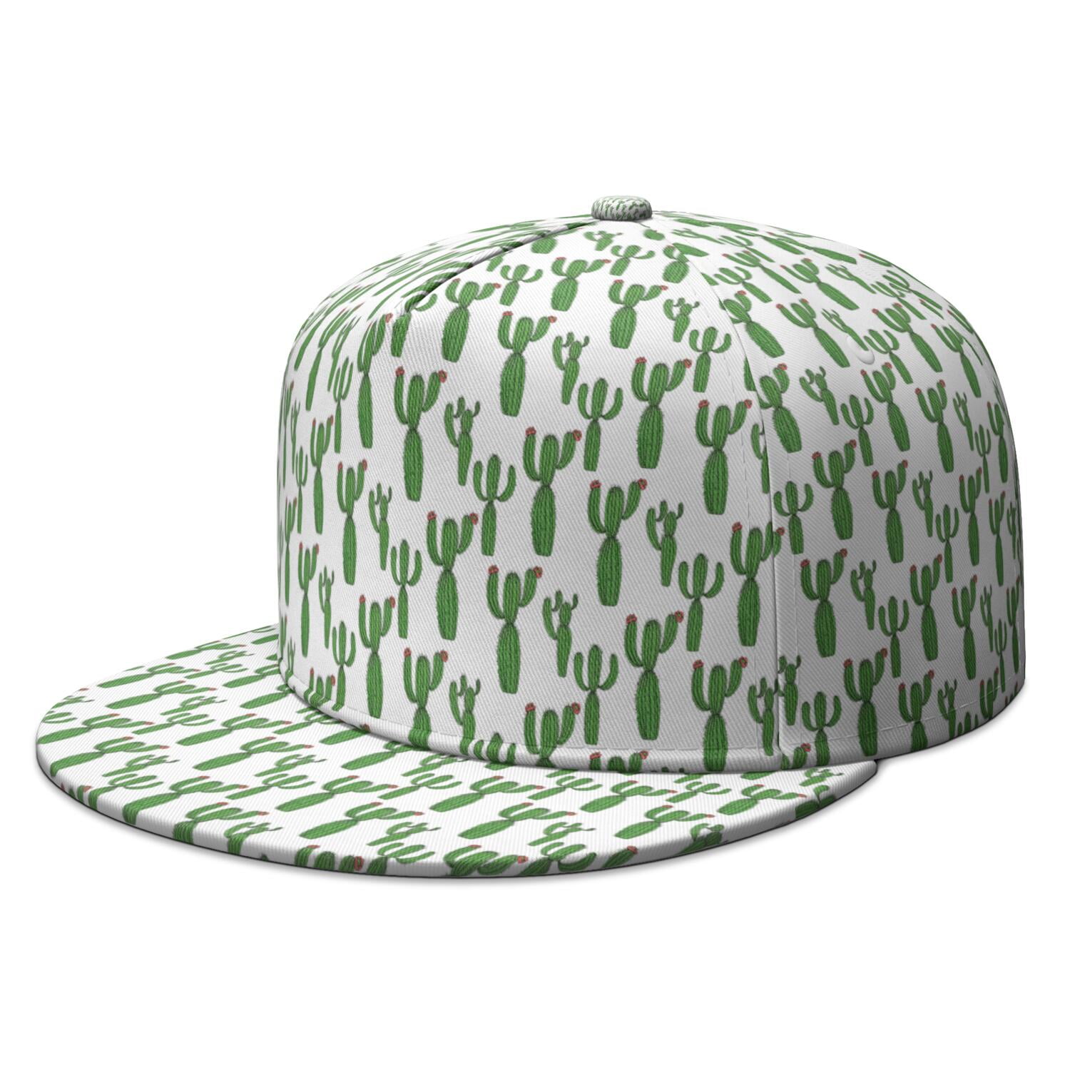 Southwestern Succulent Texture Trucker Hat - Flat Visor Cap for ...