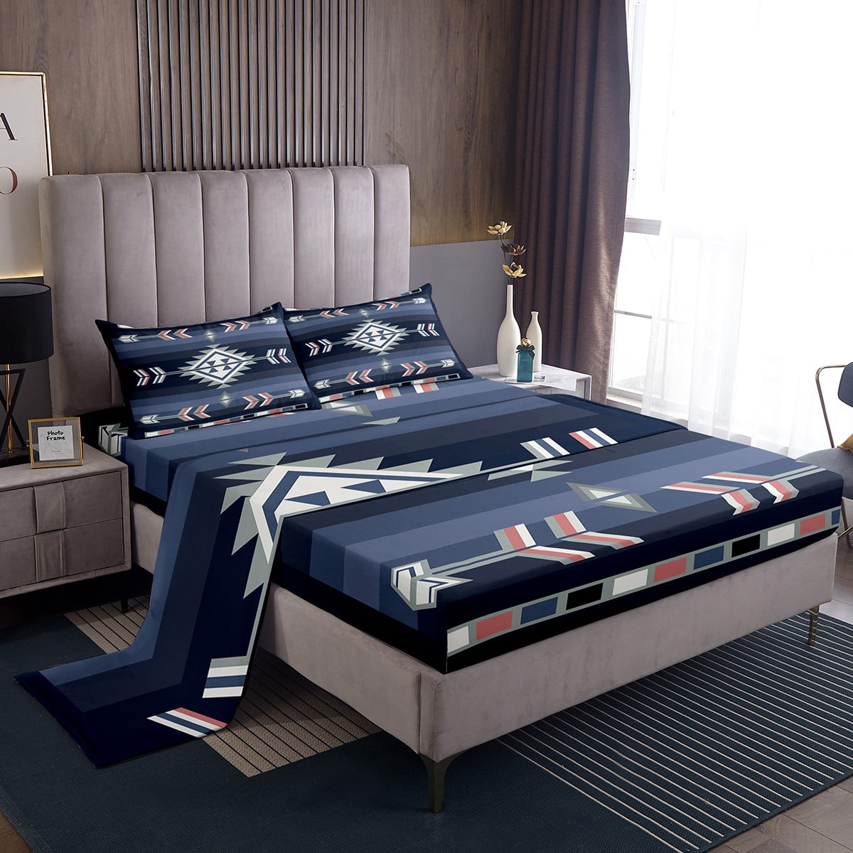 Southwestern Tribal Sheet Set King American Western Bed Sheets Teen ...