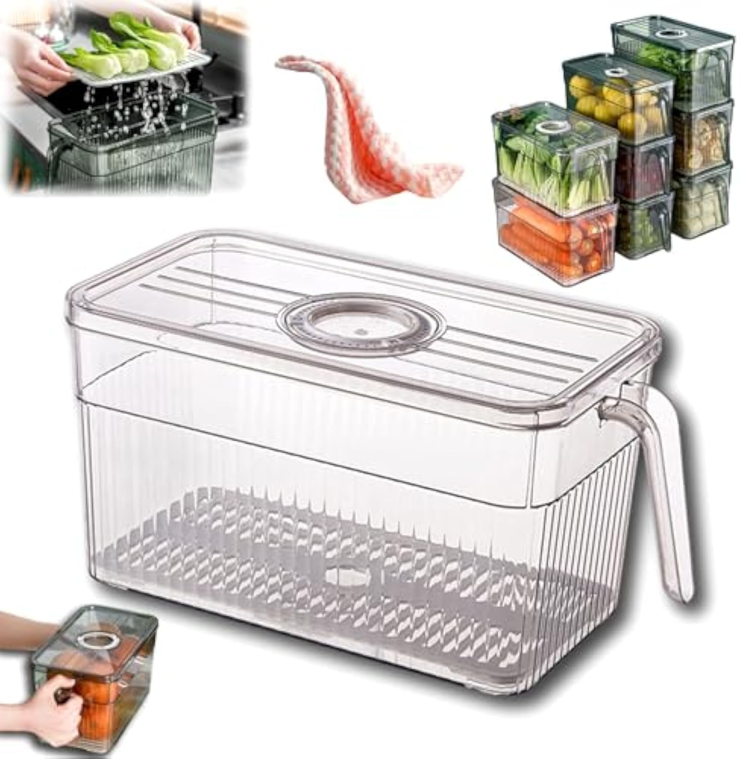 Southwestm Unbreakable Kitchen Storage Basket, Stackable BPA-Free ...