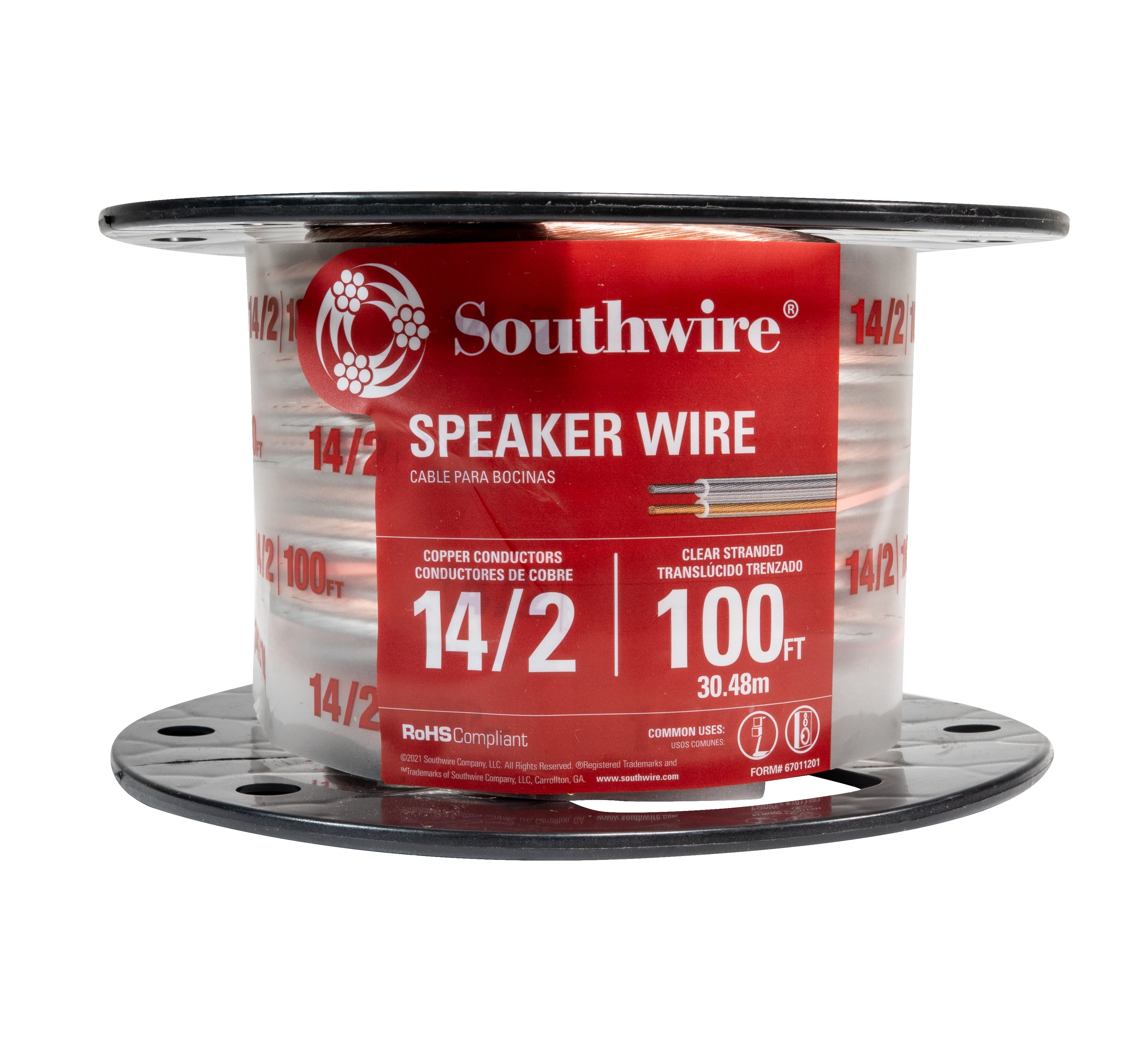 Southwire 14-2 CU 100ft Speaker Wire - Walmart.com