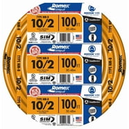 Southwire Romex 8/3 50' Copper Ground Electric Cable, Black Stranded CU ...