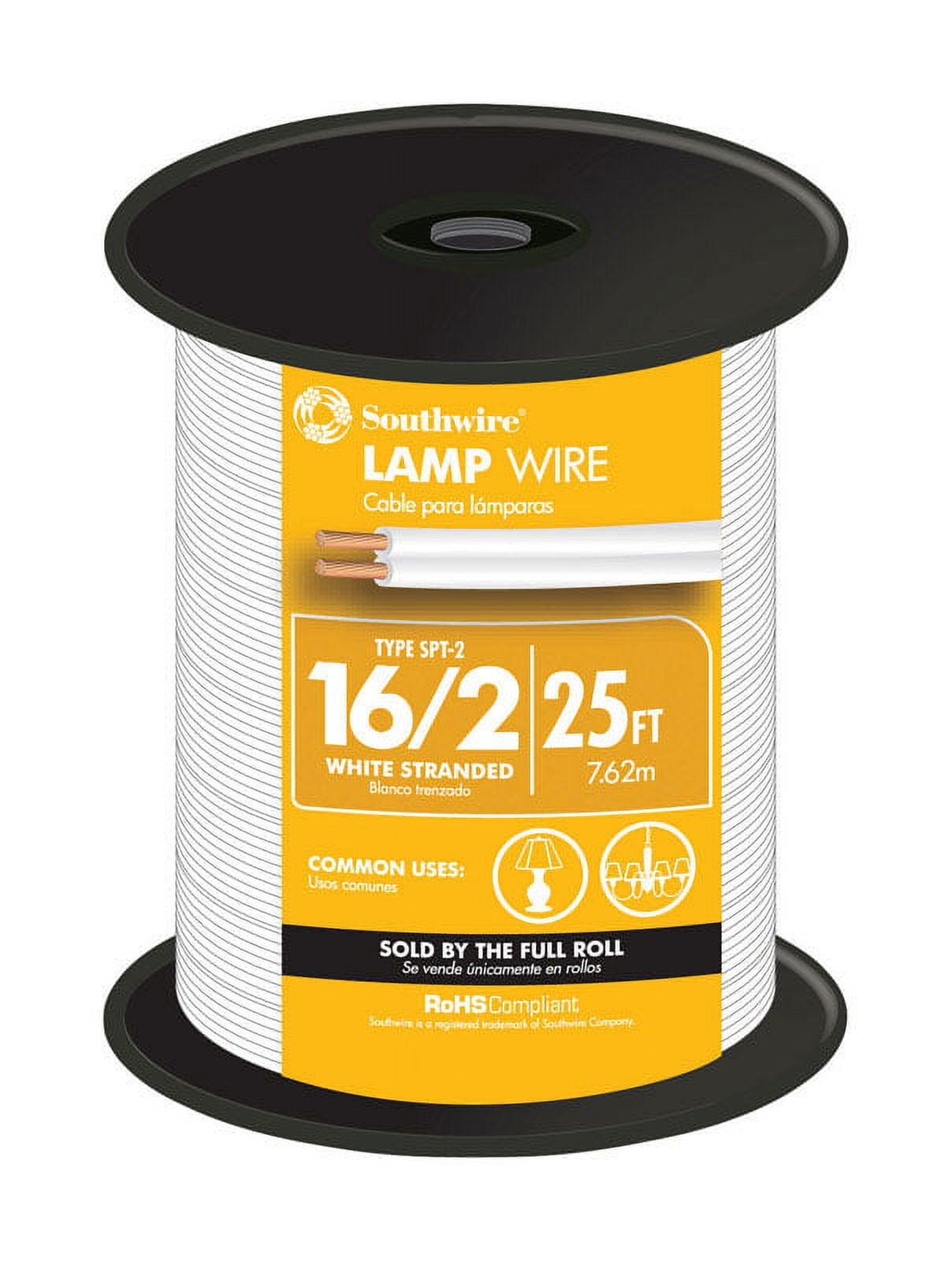 Southwire 300 volt 25 ft. L Lamp Cord 16/2 SPT-2 - Walmart Business ...