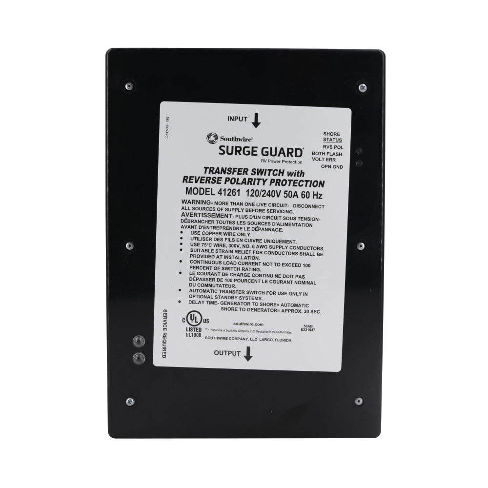 Southwire Surge Guard 50A ATS - High Voltage Protector with Surge ...