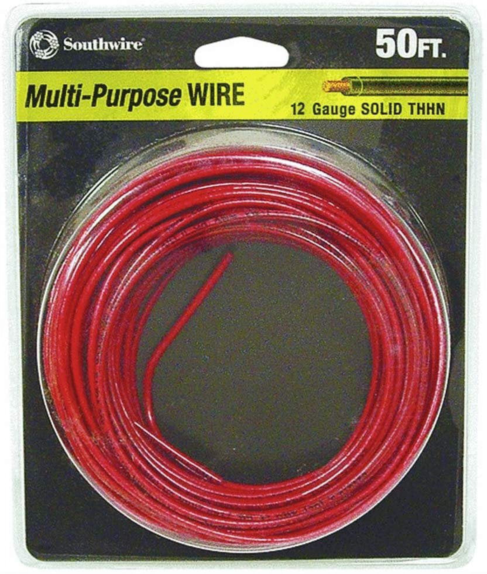 Southwire 50 Ft. 12 AWG Solid Red THHN Electrical Wire 11589983 ...
