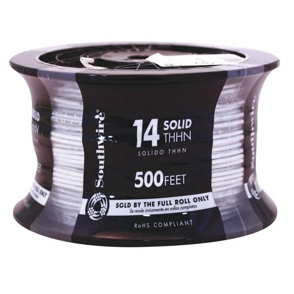 Southwire 500 ft. 14 White Solid CU THHN Wire - Walmart.com