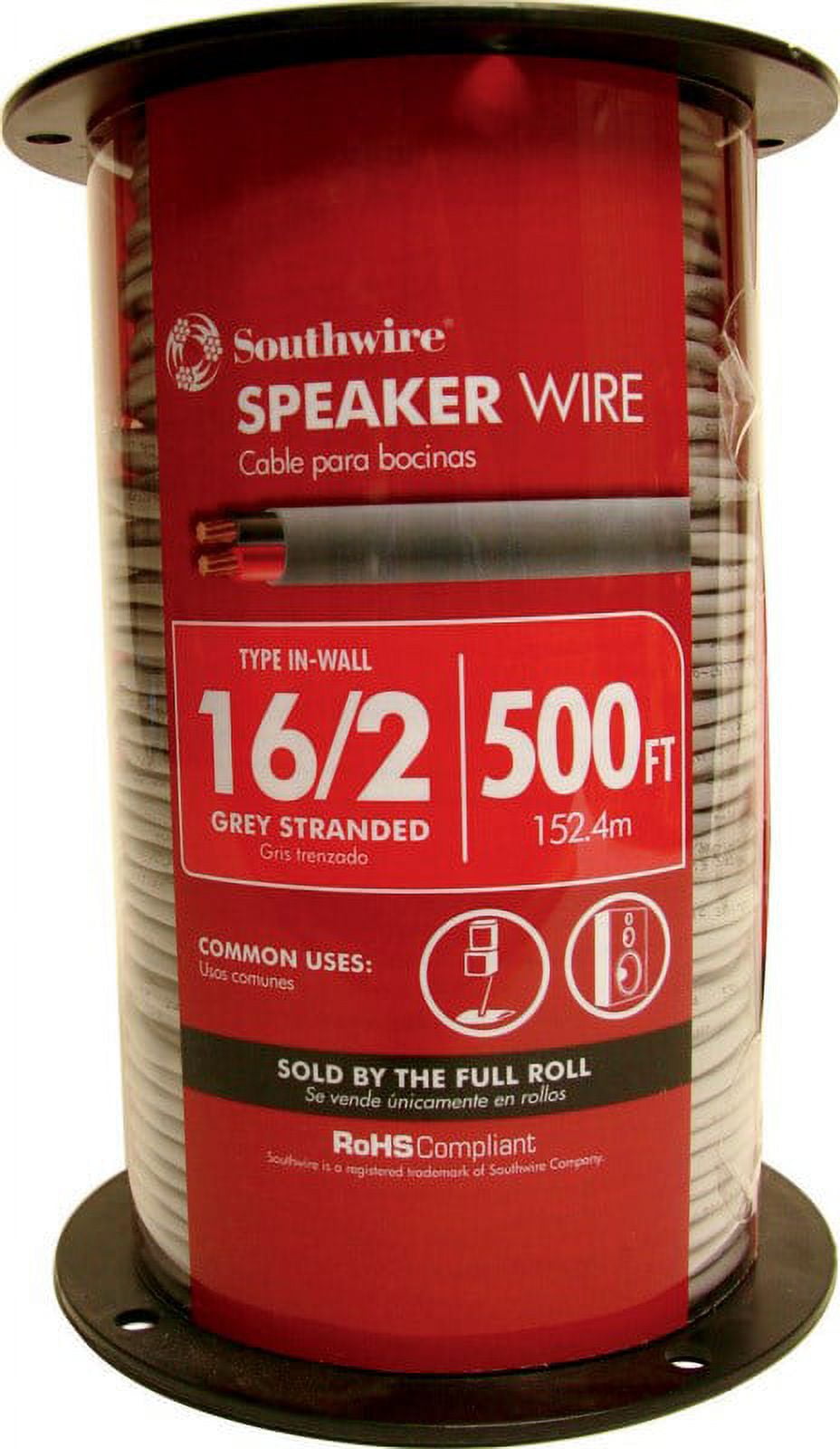 Speakr Wire 16/2gry 500 - Walmart.com