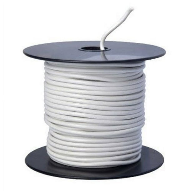 Southwire 55669023 Primary Wire, 14-Gauge Bulk Spool, 100-Feet, White ...