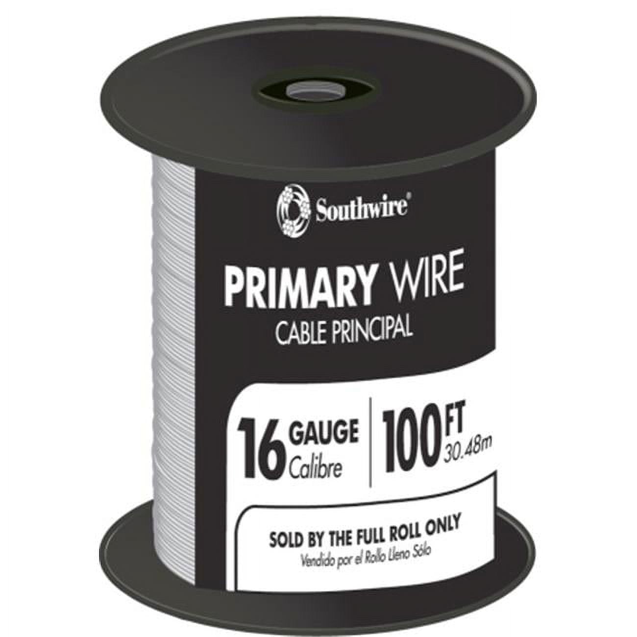 Southwire Company 100 ft. White 16 Gauge 19 Strand Primary Auto Wire ...