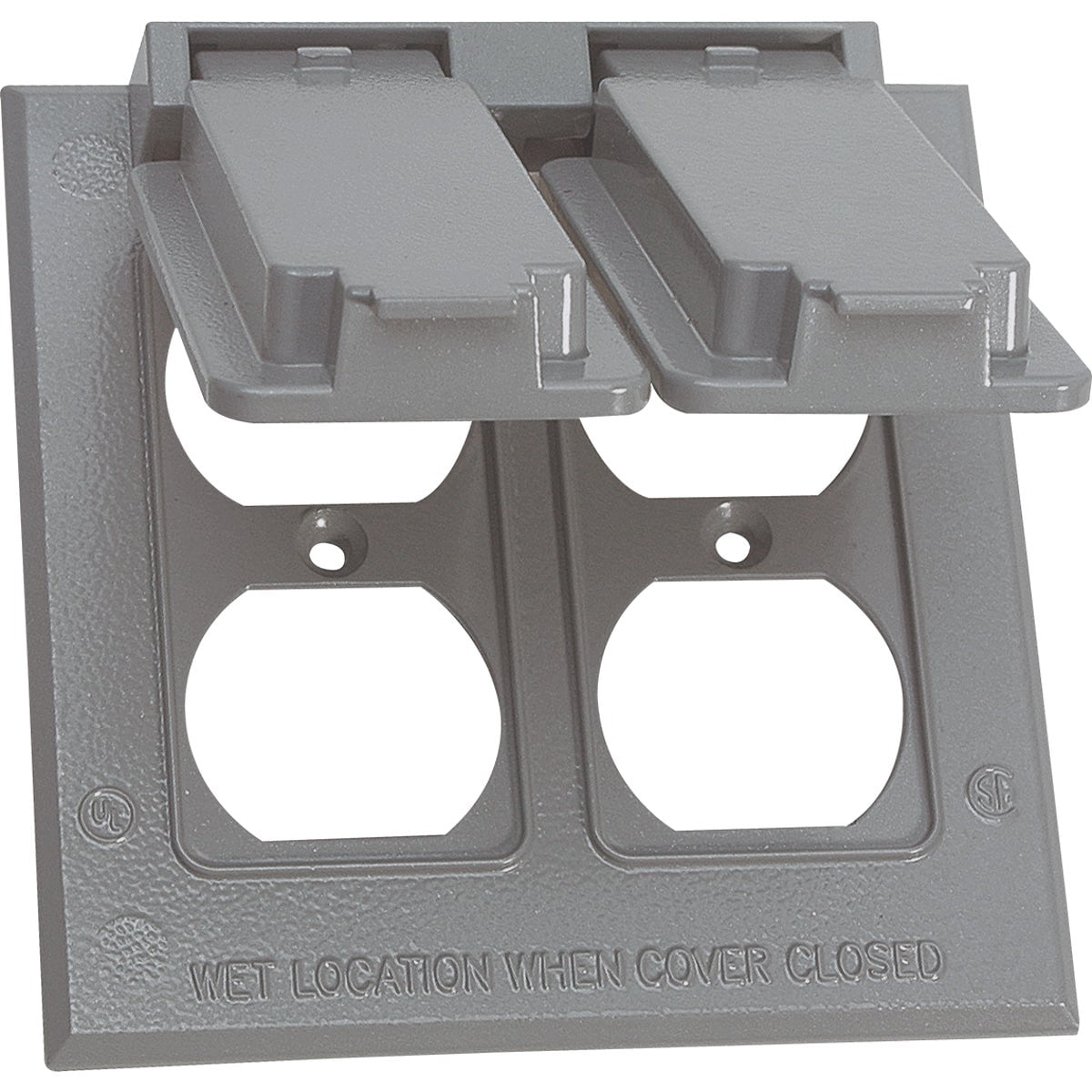 Southwire Dual Gang Gray Vertical Weatherproof Duplex Cover WCV2DUP-UPC ...