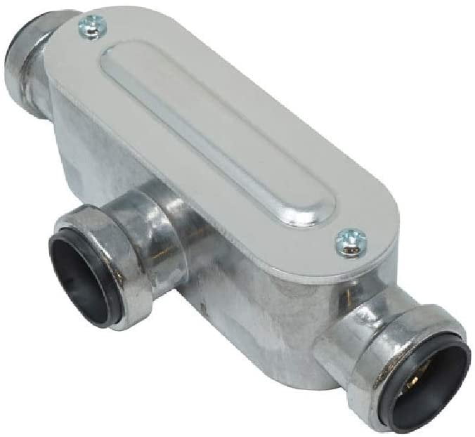 Southwire E-TB-050 1/2" Push Install Type EMT T Conduit Body, Gray ...