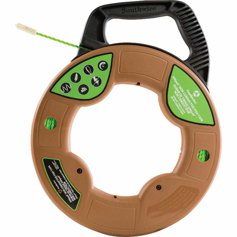 Southwire SIMpull 4.5mm W. x 125 Ft. L. Polymer Fish Tape 63163740 ...