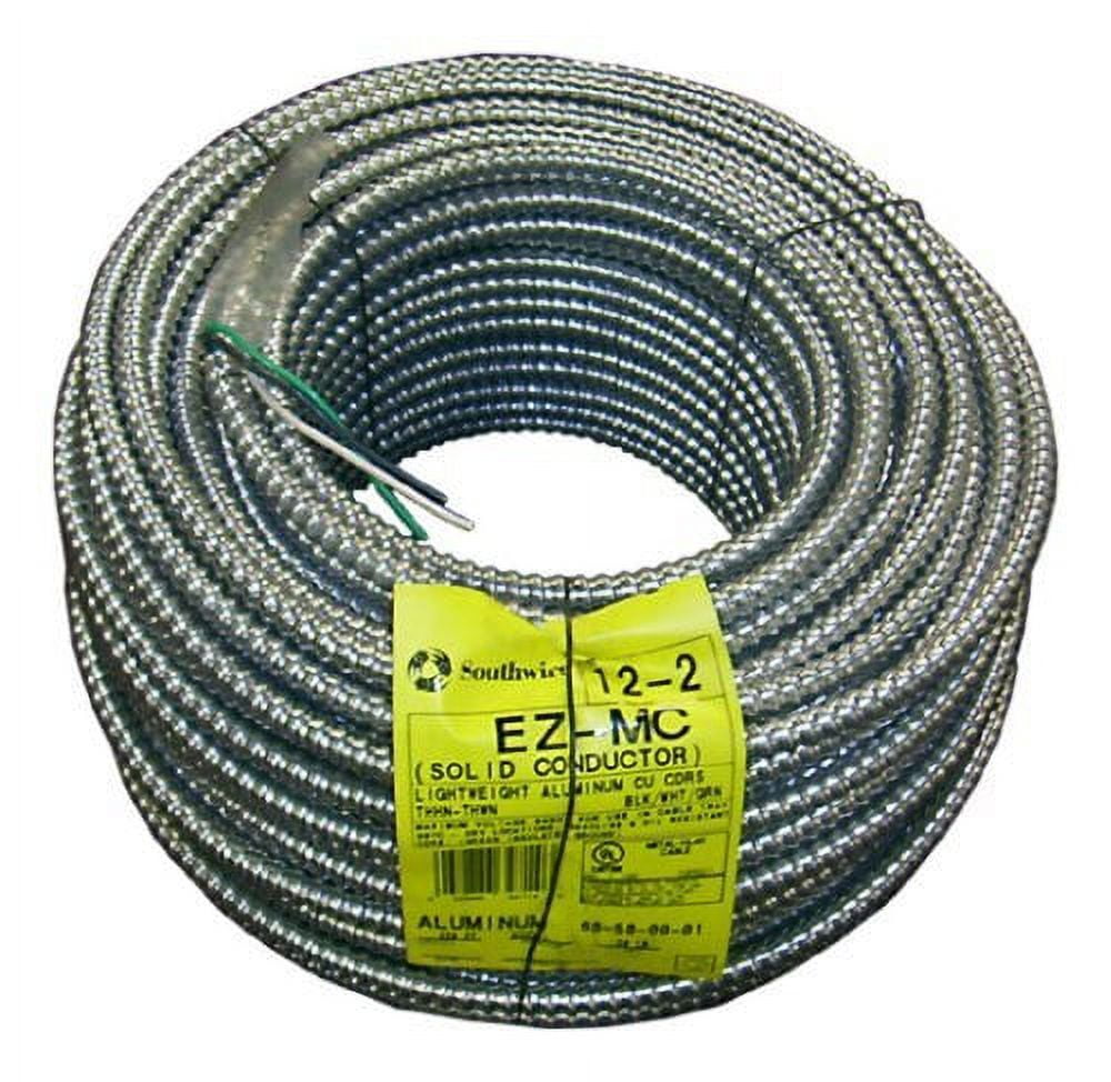 Southwire MC-AL-12/2 250-Foot 12-Gauge 2-Conductor Aluminum Electrical ...