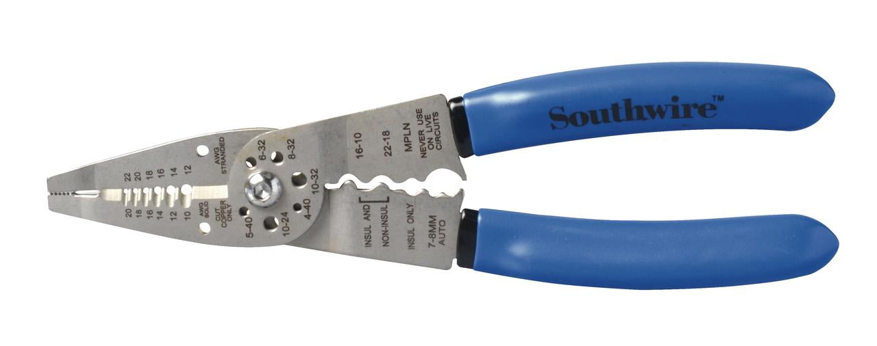 Southwire MPLN 8" Electrician's Multi-Purpose Stripper and Crimper Tool ...