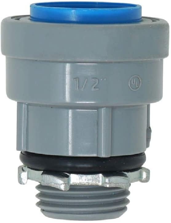 Southwire P-MA-050-Q5 1/2" CIC Push Install 5-Pack PVC Male Adapter ...