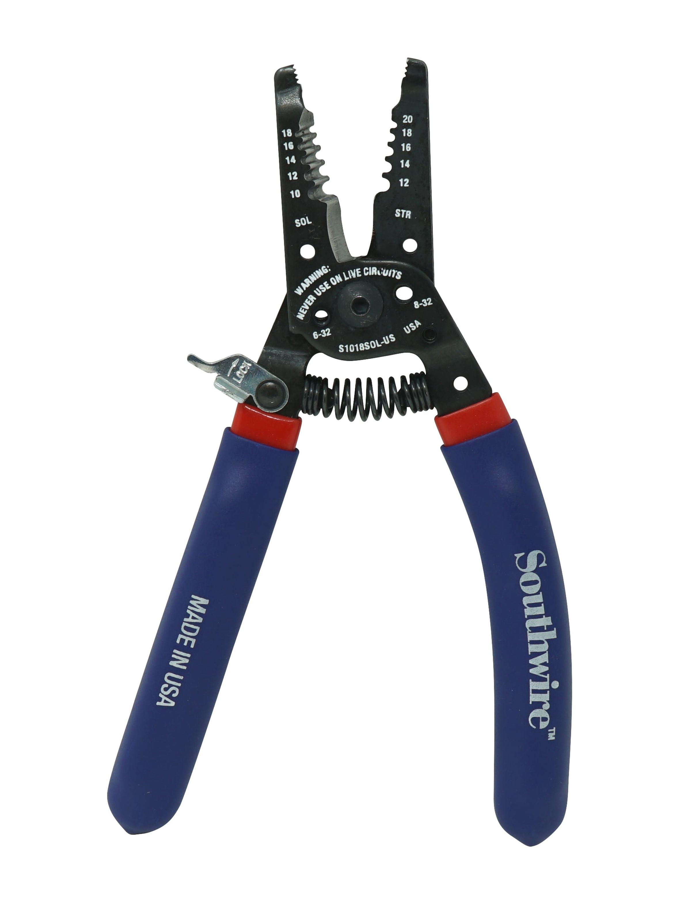 Southwire S1018SOL-US 10-18 AWG SOL & 12-20 AWG STR Wire Stripper and ...