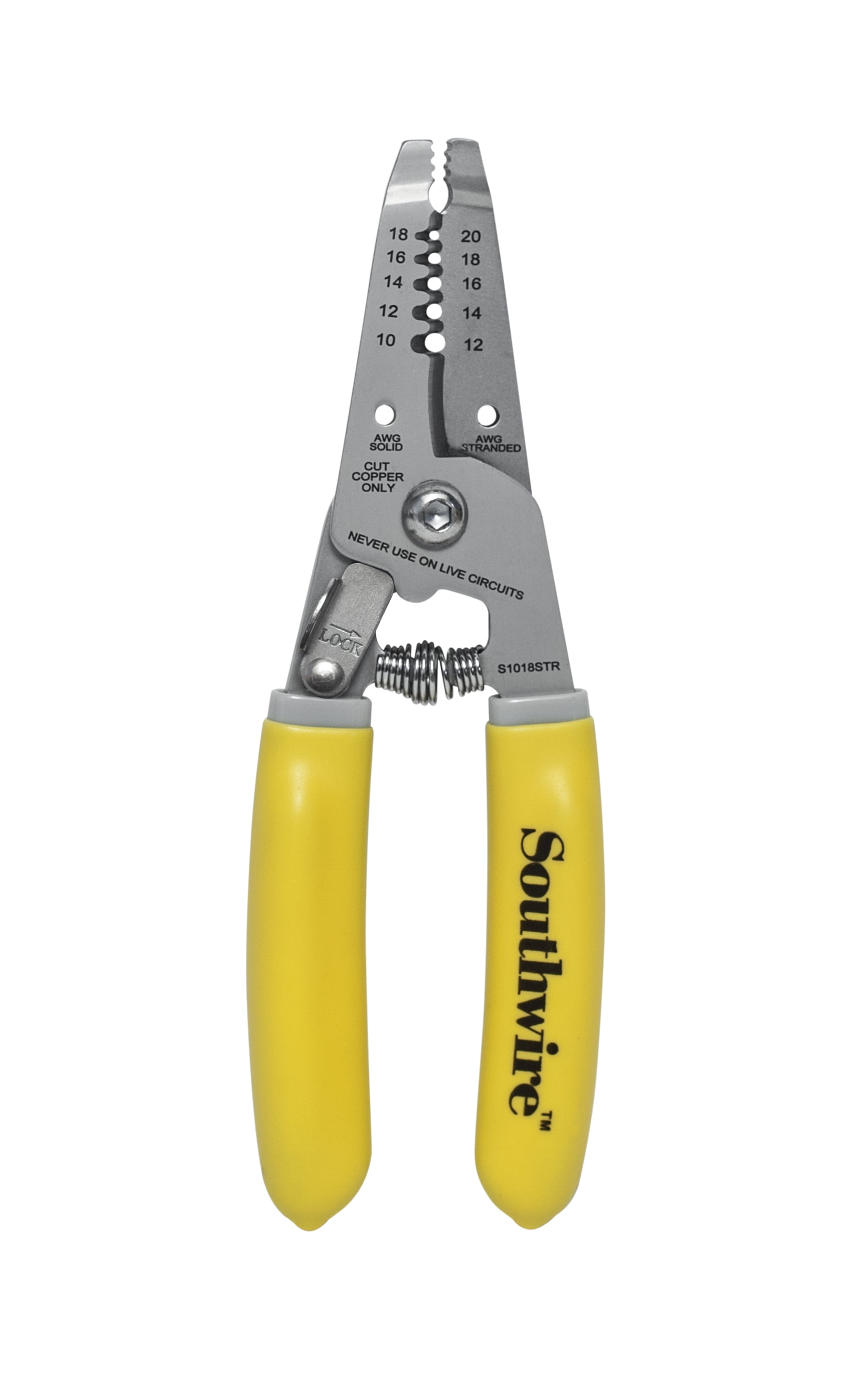 Southwire S1018STR 6" Compact 10-18 AWG SOL 12-20 AWG STR Wire Stripper ...