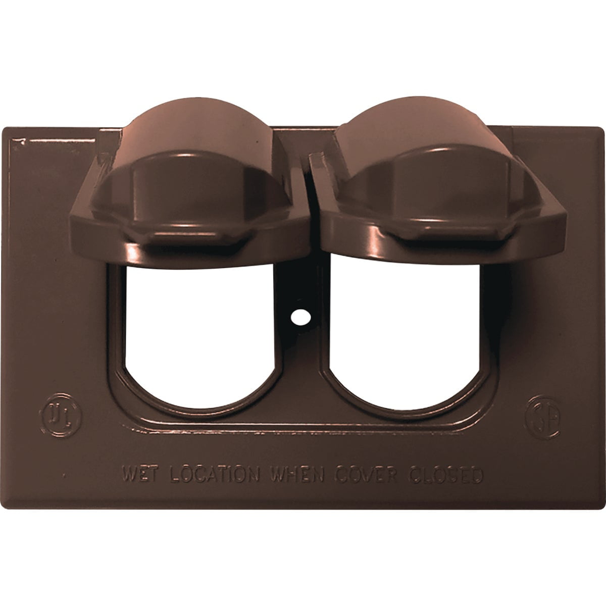 Southwire Single Gang Horizontal Bronze Weatherproof Duplex Cover ...