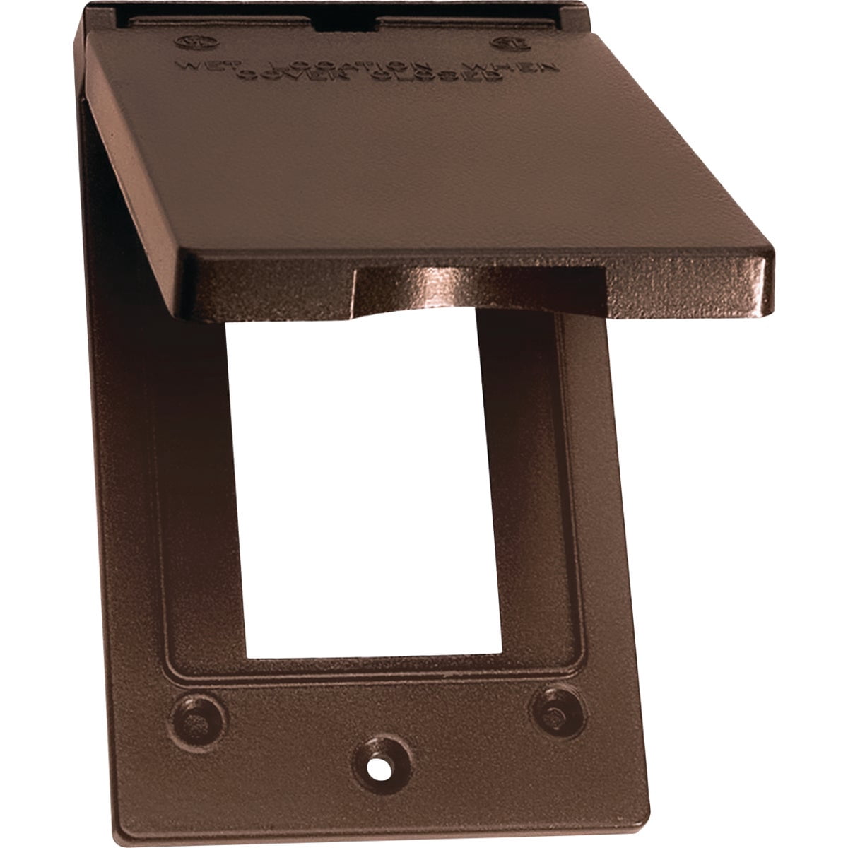Southwire Single Gang Vertical Bronze Weatherproof GFCI Cover WCV1GFIB ...