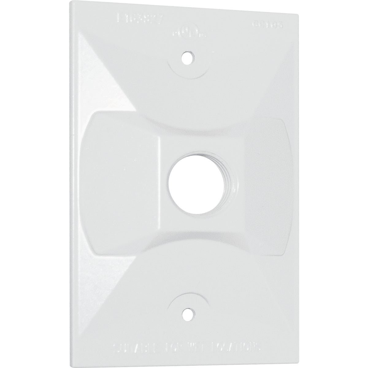 Southwire Single Gang Weatherproof 1-Hole White Rectangular Cover ...