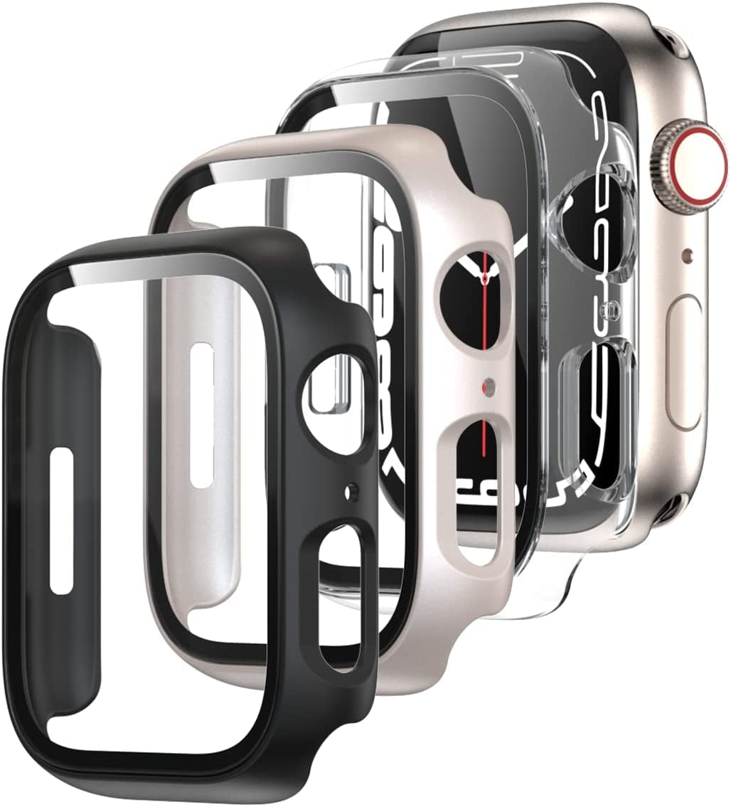 3 Pack case for Apple Watch Screen Protector Series 7/8 45mm with ...