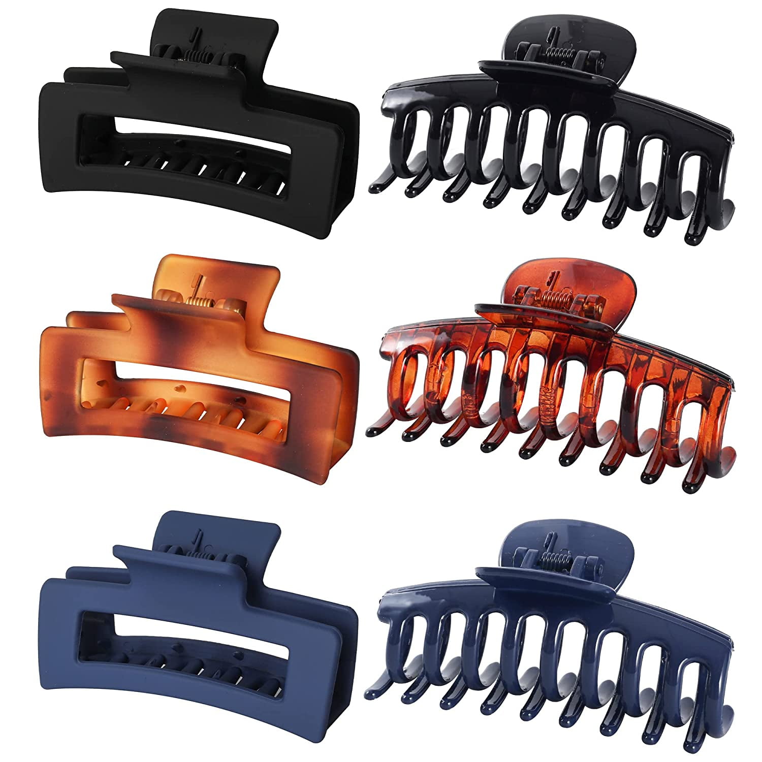 Southwit 6pcs 3.5 Inch Strong Hold Hair Claw Clips, Nonslip Medium ...