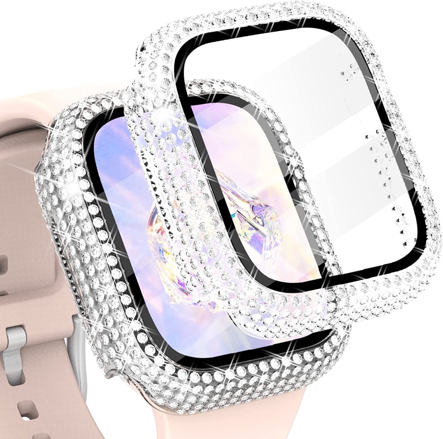 Compatible with iWatch Accessories with Built-in Tempered Glass Screen ...