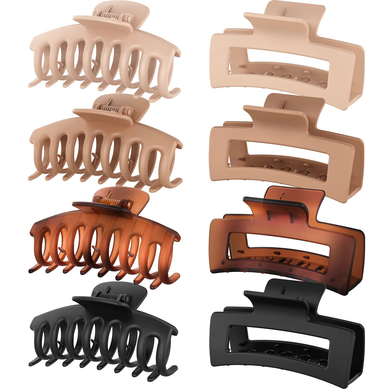 Large Hair Claw Clips for Thick Hair, 8 Pack 4.3" Hair Clips for Women ...