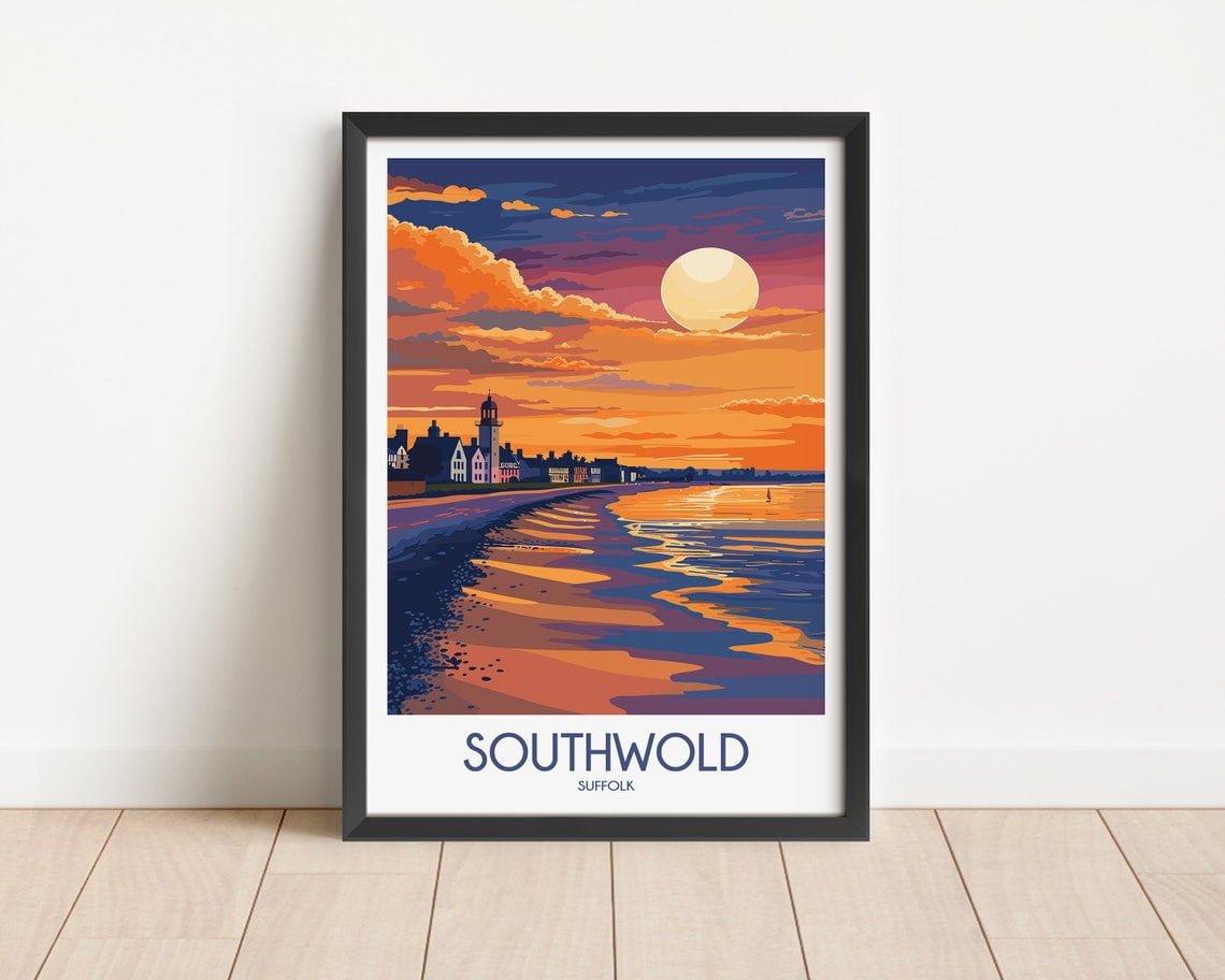 Southwold Poster Suffolk Scenic Coastal Wall Art Print, Unframed Canvas ...