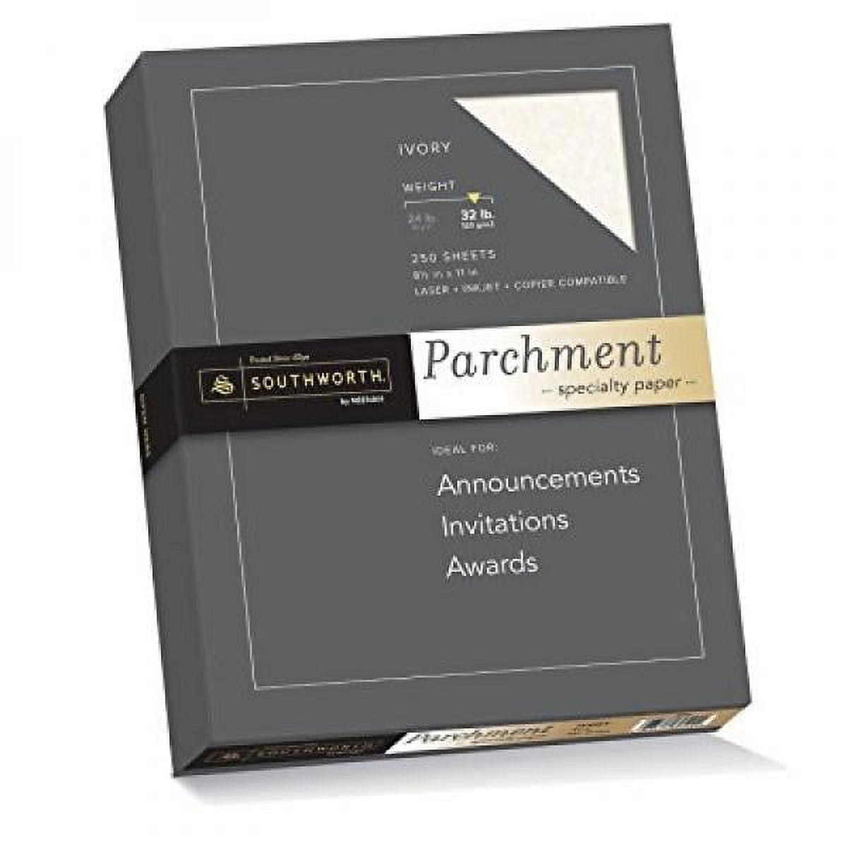 Southworth Parchment Paper, 8-1/2 x 11 Inches, 250 Per Box, Ivory ...