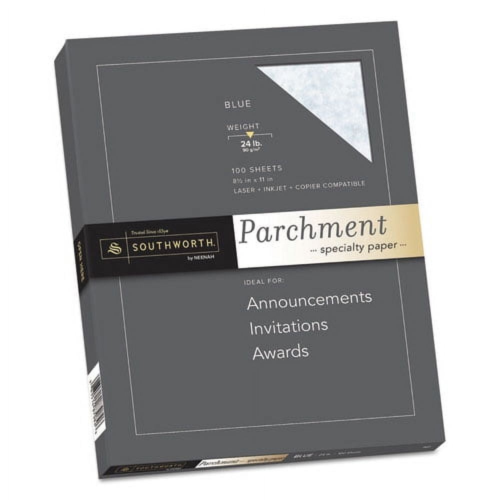 Southworth Parchment Specialty Paper, 24 lb, 8.5 x 11, Blue, 100/pack ...