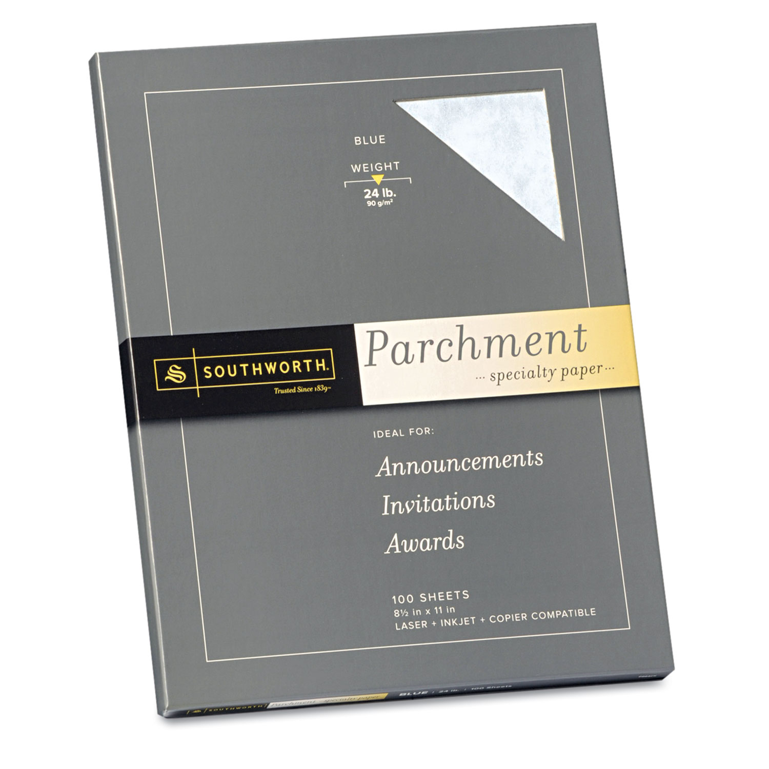 Southworth Parchment Specialty Paper Blue 24lb 8 1/2 x 11 100 Sheets ...