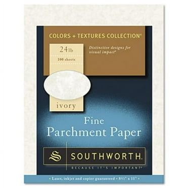 Southworth Office Printing Parchment Paper, 24 lb., for Certificates, 8 ...