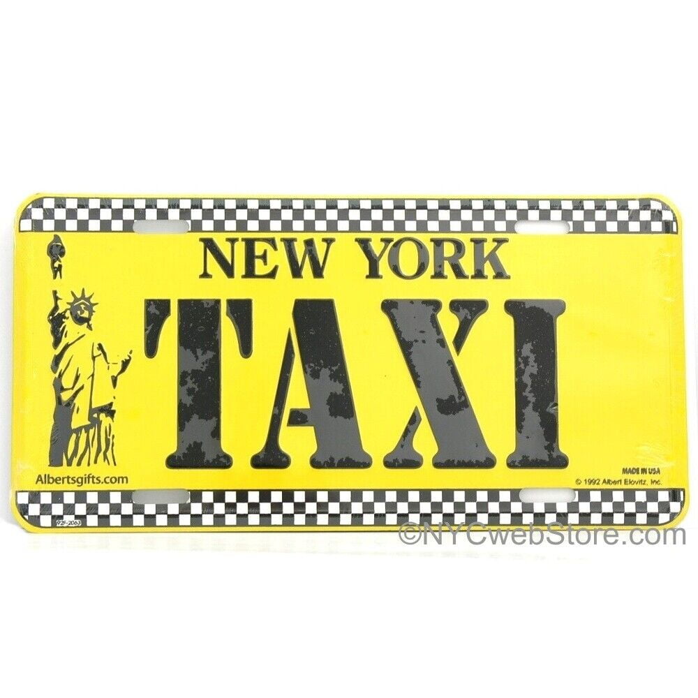 Souvenir NYC Taxi License Plate - Embossed 6x12 In - Walmart.com
