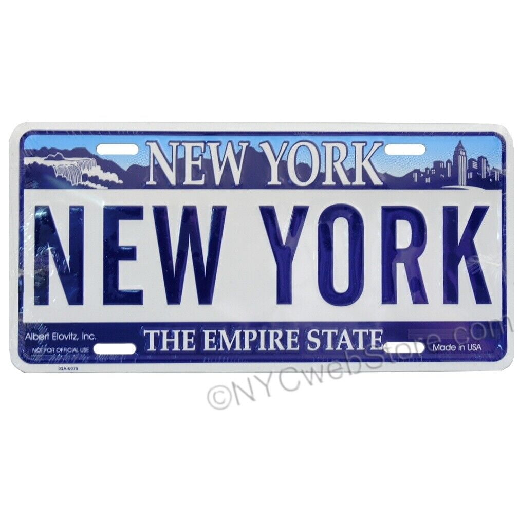 Souvenir New York State License Plate - Embossed 6x12 In - Walmart.com