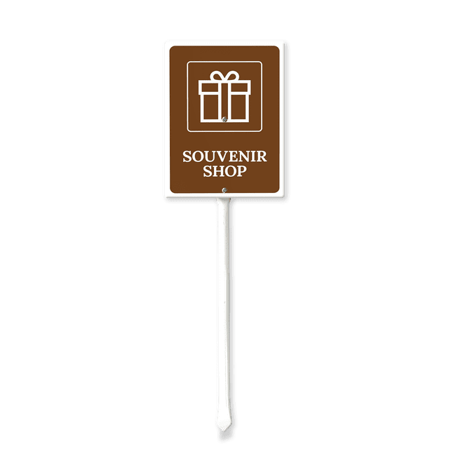 Souvenir Shop Yard Sign With Stakes 7 x 8.8 inch，Aluminum Sign for Home ...